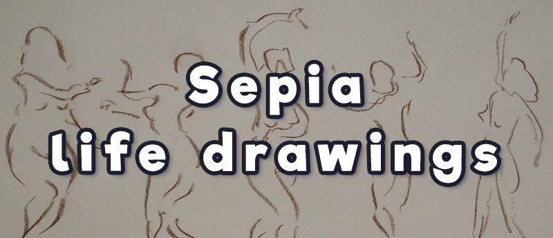 Sepia life drawings @ : adamoliver.com